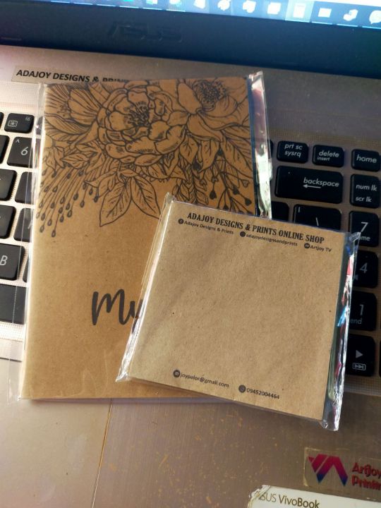 Personalized Kraft Notebook and Notepad SET - FREE LAYOUT | Lazada PH