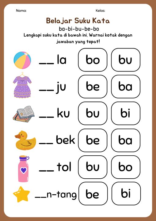 LKPD B.Indonesia kls 1 SD/MI | Lazada Indonesia