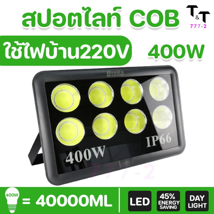 สปอร์ตไลท์ LED Spotlight ไฟLED COB แสงขาว กันน้ำ IP66 สปอตไลท์ ...