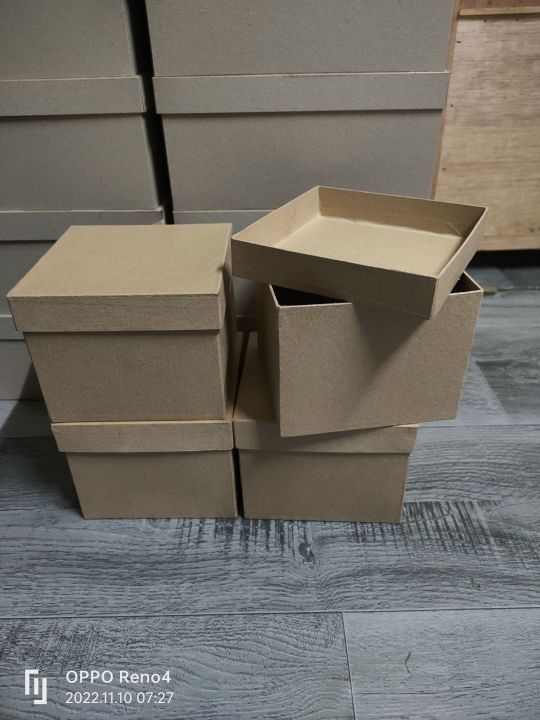 KRAFT BOX HARD BOX 6X6X4 FULL COVER | Lazada PH