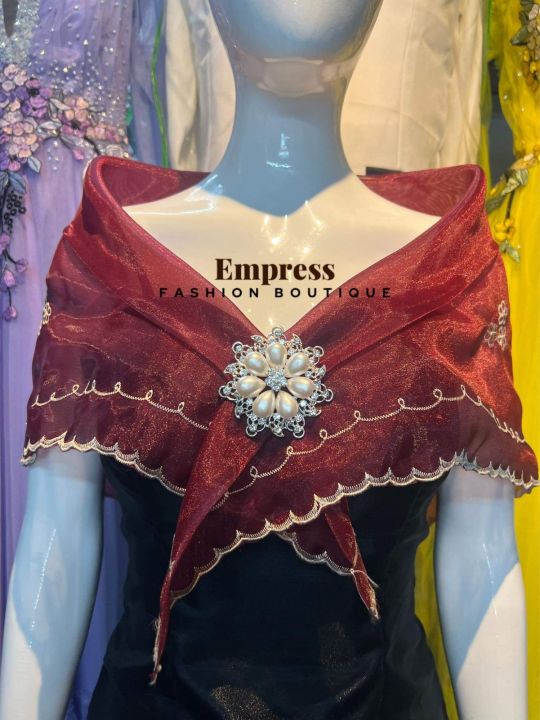 Alampay Filipiniana Shawl W/ BROOCH PIN | Lazada PH