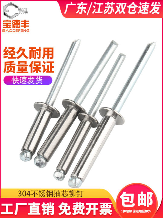 Rivet Pull Rivet 304 Stainless Steel Blind Rivet round Head Pop Rivet ...
