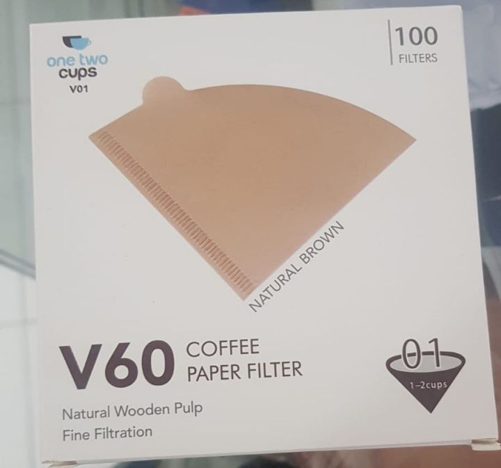 100pcs Kertas Filter Saringan Kopi Coffee V shape Bottom filter ...