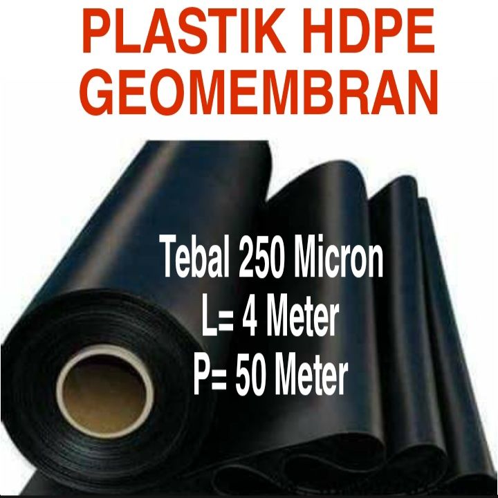 Terpal Tambak Hdpe Geomembran 250 Micron Ukuran 4x50 Meter | Lazada ...