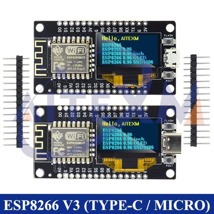 Nodemcu Esp8266 V3 Development Board With 0 96 Inch Oled Display Ch340