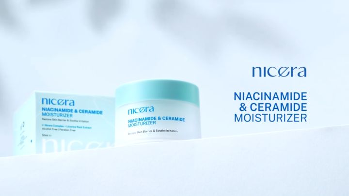 NICERA Niacinamide & Ceramide Moisturizer Face Cream Soothe Irritation ...