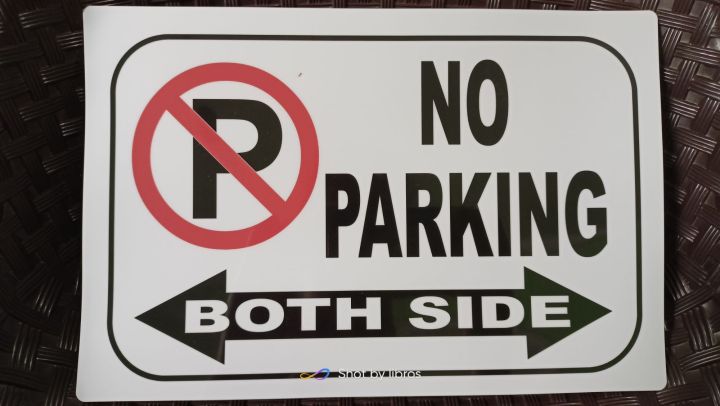 No Parking Both Side Signage A4 Size PVC (Hard Plastic) | Lazada PH