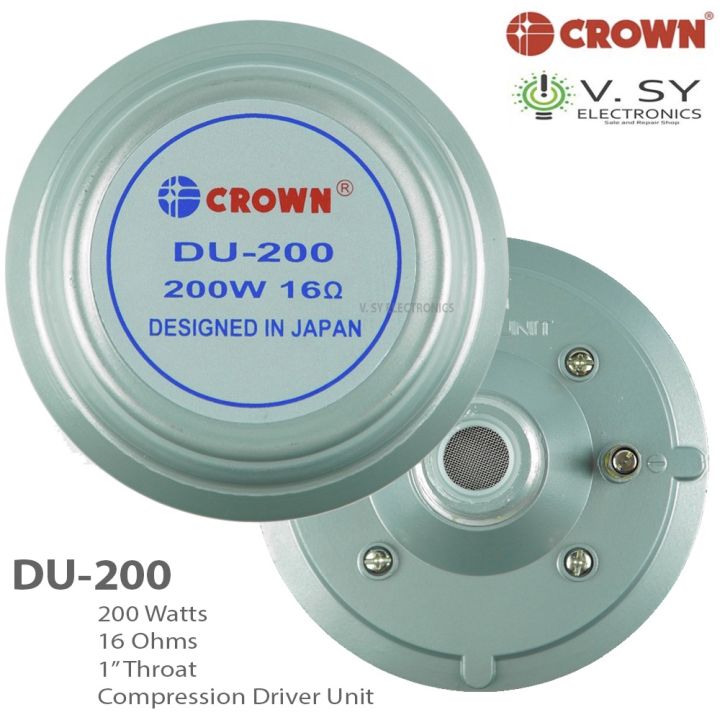 Original 2024 Crown DU-200 200W 16 Ohms PA Compression Driver Unit ...