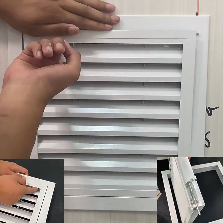 Aluminum Alloy Exhaust Shutter Vent For Central Air Grille Ventilation ...