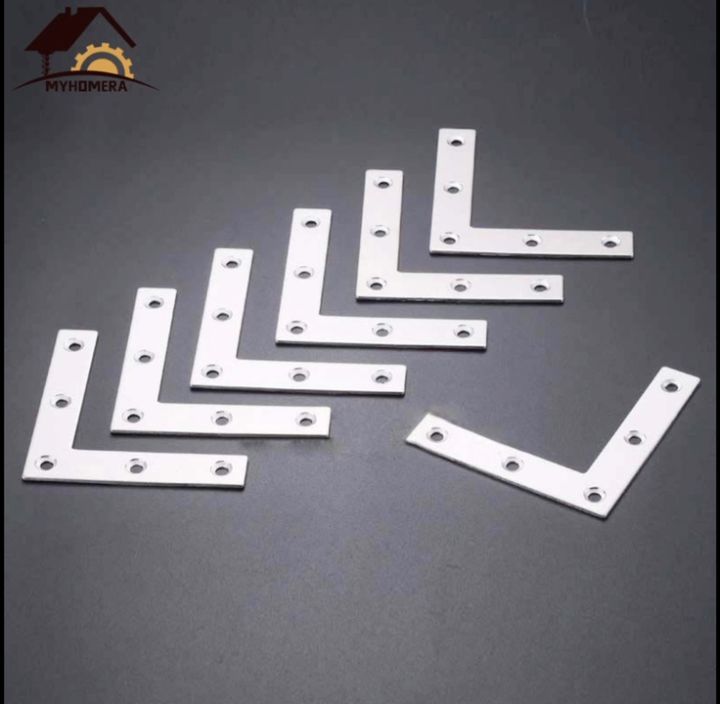 (10 pcs) L-shaped flat support Steel Flat Corner Angle Bracket Repair ...