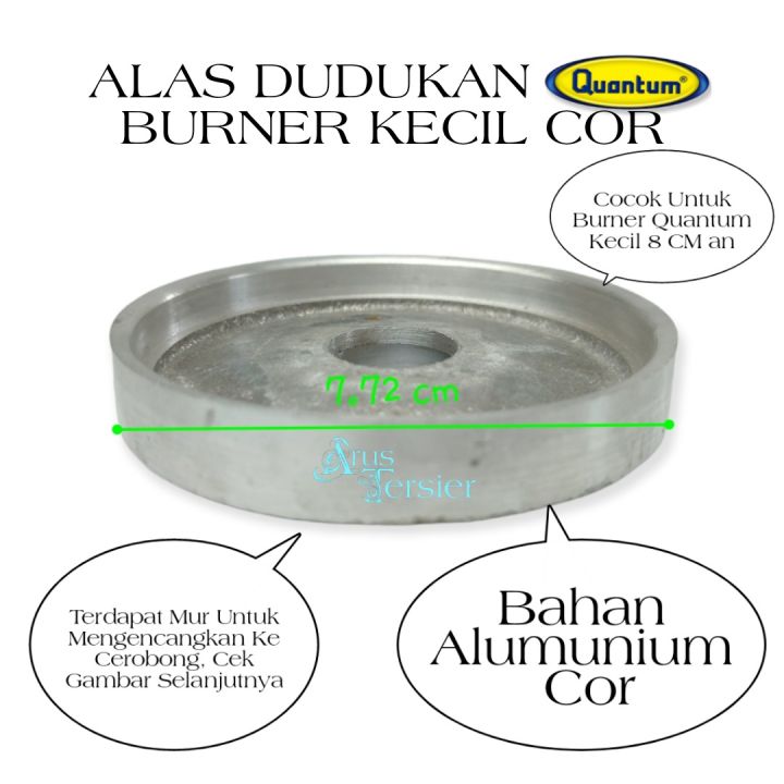 Dudukan / Alas Burner Quantum Mangkok Kecil Alumunium Cor Kompor Gas ...