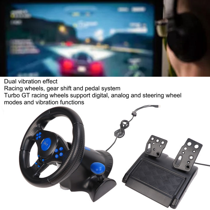 Game Racing Wheel Gaming Steering Wheel 180 Degree Rotation ...
