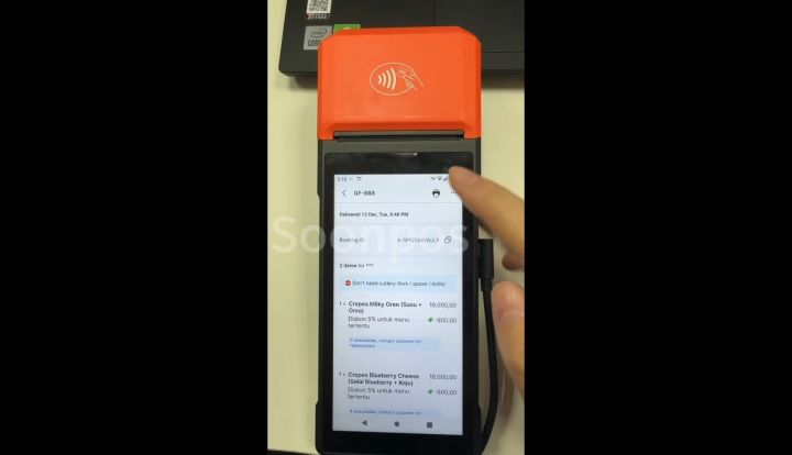 Soonpos Android 13 Handheld Pos Terminals With 58mm Thermal Printer 5.5 ...