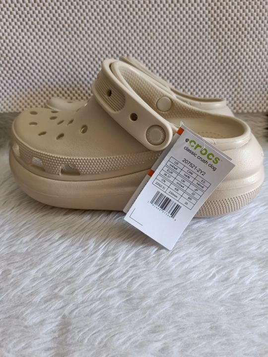 CROCS CLASSIC CRUSH CLOG COLOR BONE FOR ADULT WOMEN | Lazada PH