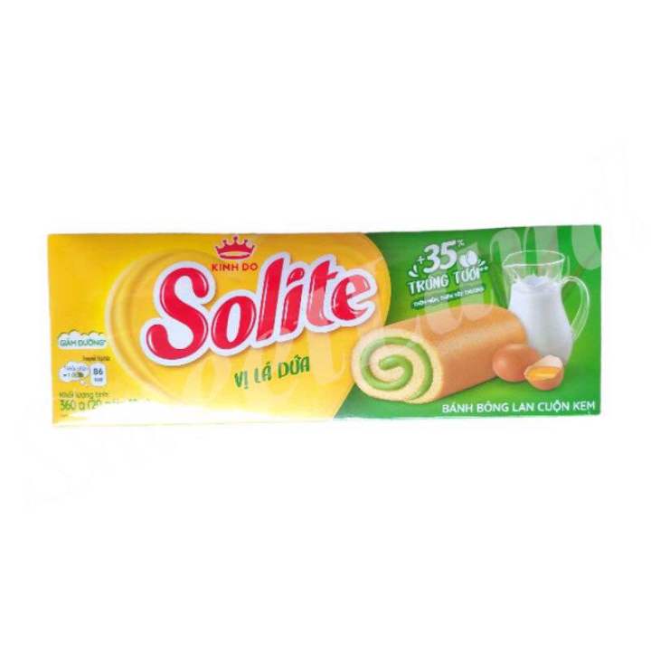 Bánh Bông Lan Cuộn Solite Kinh Đô Vị Lá Dứa Hộp 360g | Lazada.vn