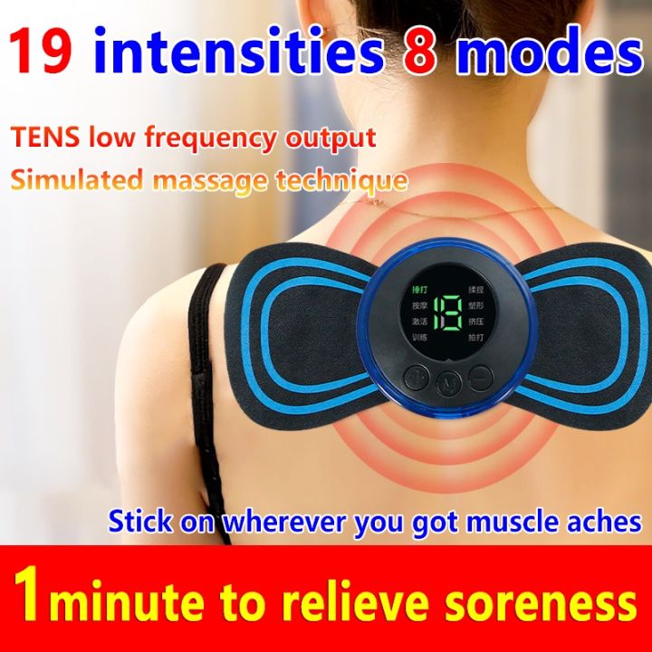 Original EMS Neck Massager Mini Electric Pulse Massage Pain Relief ...