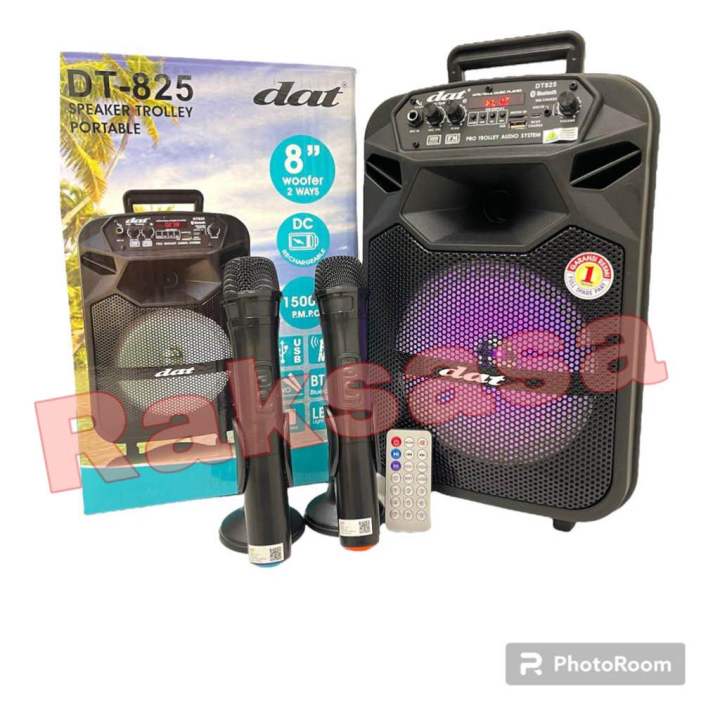 SPEAKER PORTABLE DAT DT 825 ECO 8 INCH ORIGINAL DAT DT 825ECO 2 MIC | Lazada Indonesia