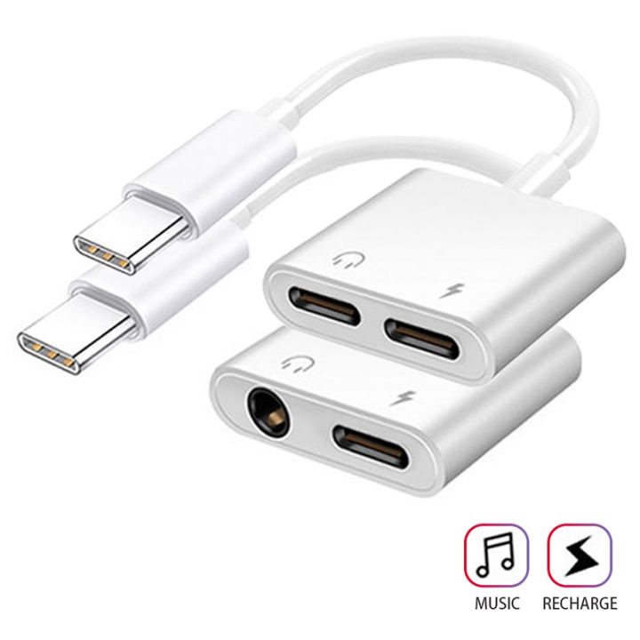 Type-C Connector USB C to Dual Type-C 3 5mm Jack AUX Cable Adapter for ...