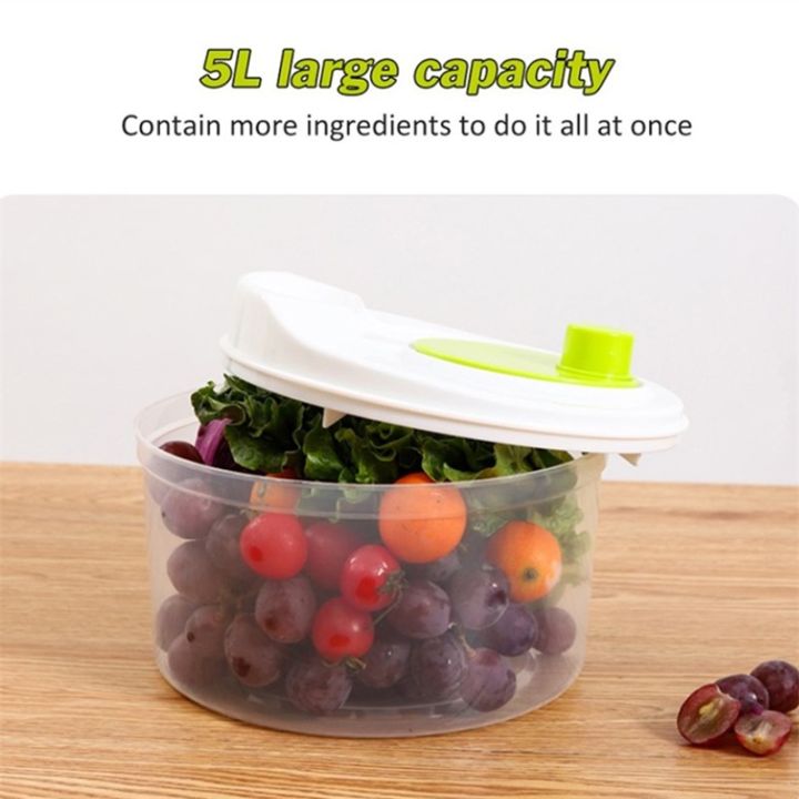 3L Salad Spinner Vegetable Dryer Large Capacity Handheld Vegetable ...