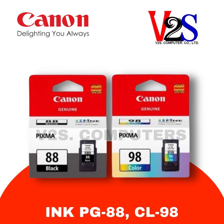 หมึกแท้ ตลับหมึกอิงค์เจ็ท Canon Ink PG-88 / CL-98 สีดำ และ สี ของแท้ 100% | Lazada.co.th