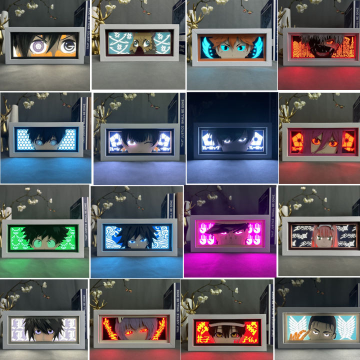 การ์ตูนภาพไฟ Shoyo Hinata LED Blue Lock Demon Slayer Tanjirou โคมไฟอะ ...