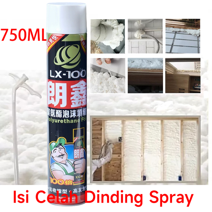 Pu Sealant Foam Spray 750ml Cairan Busa Penutup Atap Bocor Polyurethane Foam | Lazada Indonesia