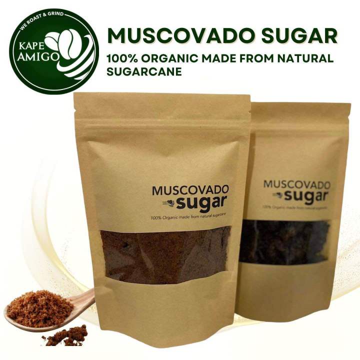100% Organic Muscovado Sugar [Sweetener with Molasses for Coffee and ...