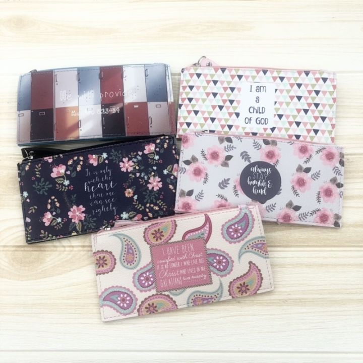 Wallet Triple Compartment Flat Bible Verse wallet | Lazada PH
