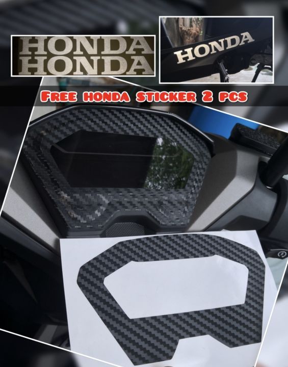 honda click v2/v3 gauge protector 3d carbon with clear film set | Lazada PH