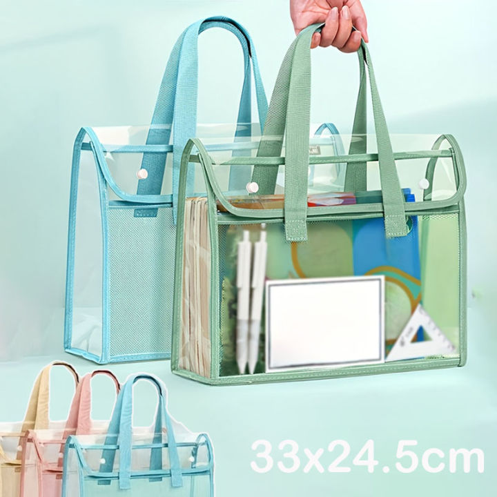 Large Capacity Waterproof Handheld Study Bag Elementary School Subject ...