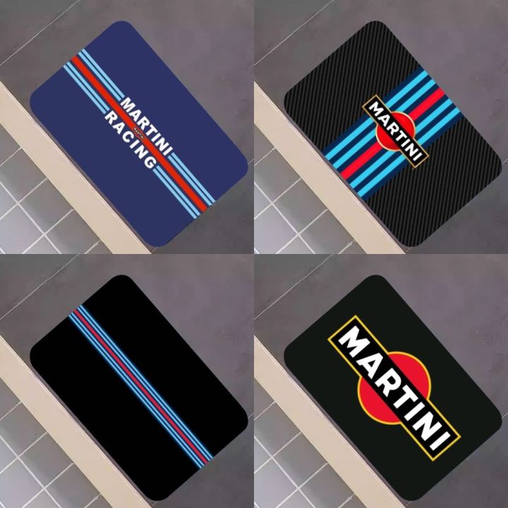 Martini Racing Floor Mat Anti-Slip Kitchen Bedroom Handmade Tufted Rug ...