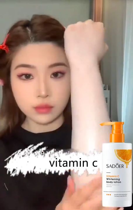 Sadoer Vitamin C Whitening Body Lotion Moisturizing Evenly Clean