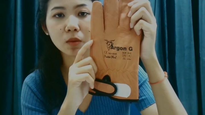 ARGON G (Size: L) ถุงมืออาร์กอน หนังผิวแพะ สีน้ำตาล หนังเรียบบาง ...