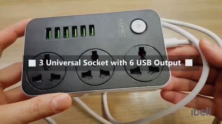 6 Usb Port 3 Universal Power Strip Extension Plug Power Socket Electric Sockets Elektrik Soket