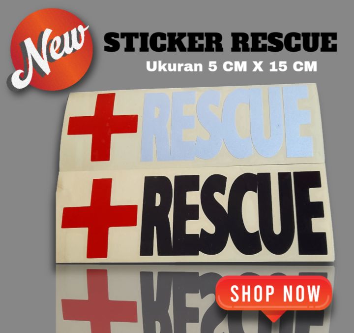 Stickers Cutting Rescue ukuran 4 x 15 Cm | Lazada Indonesia