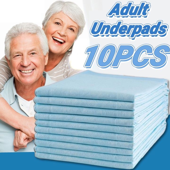 10pcs Underpads Adult Disposable Elderly Incontinence Diaper Thickening ...