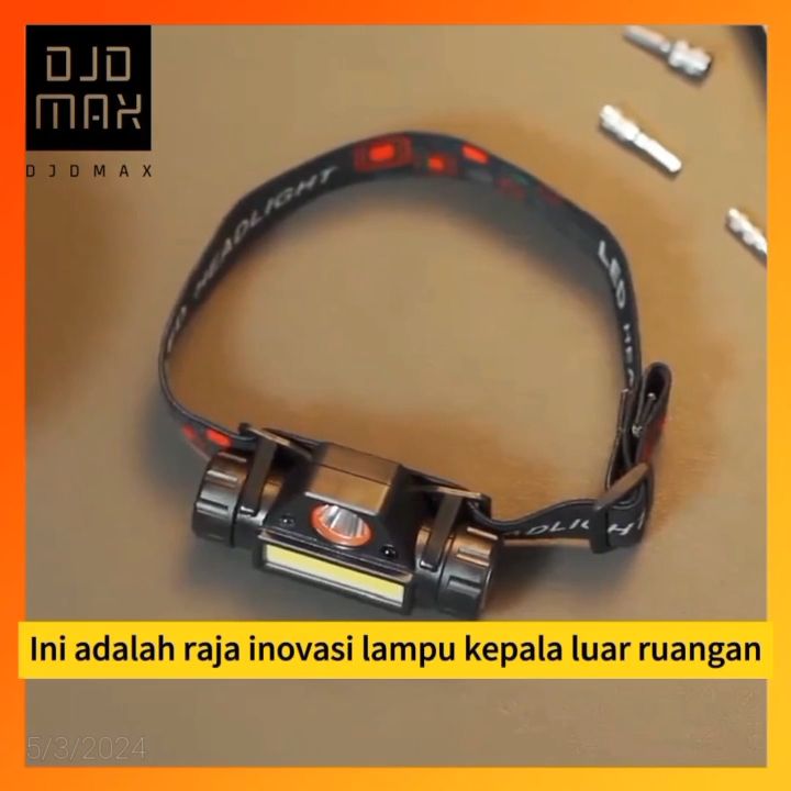 DJDMax Senter Kepala Mini COB 2in1 XPE Headlamp Bisa Putar Copot Cas ...