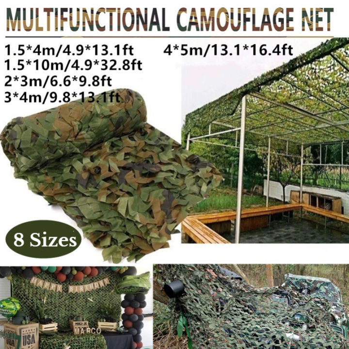 Hunting Military Camouflage Nets Woodland Army Training Camo Netting ...
