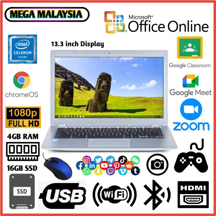 TOSHIBA CB30 A3120 Inter Celeron 2955U Processor - 4GB RAM + 16 GB SSD ll PlayStore Chromebook ...