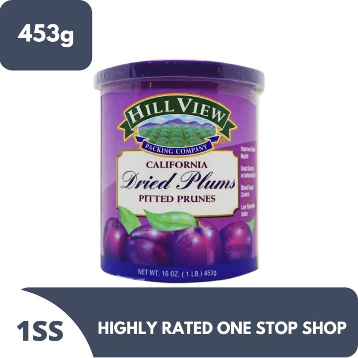 Hill View California Dried Plums Pitted Prunes 453g | Lazada PH