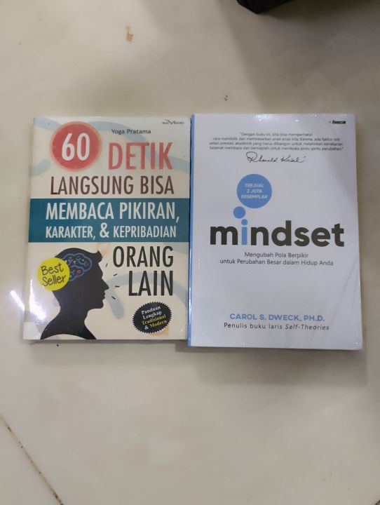 paket 2 buku mindset 60 detik langsung bisa membaca pikiran karakter ...