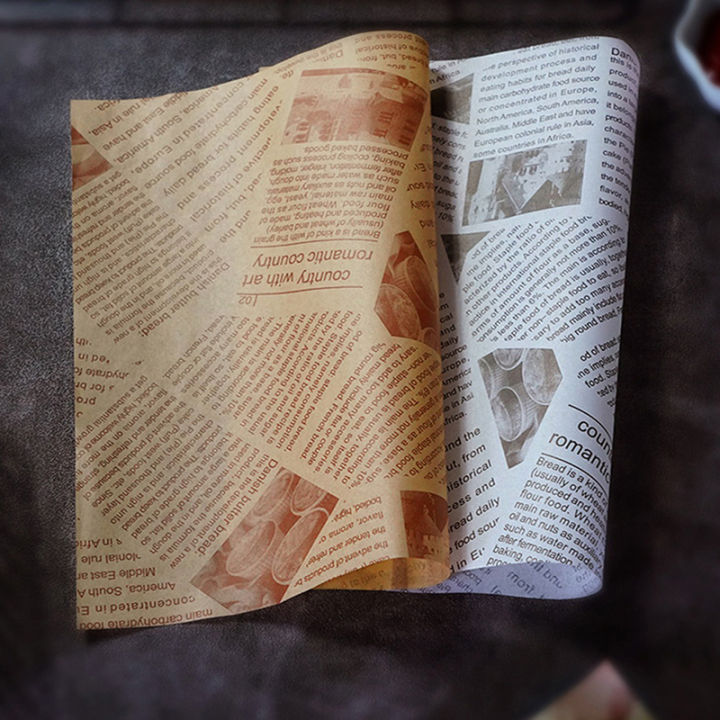 30 Sheets Oil-Proof Wax Paper Food Wrapper Paper Bread Sandwich Burger ...