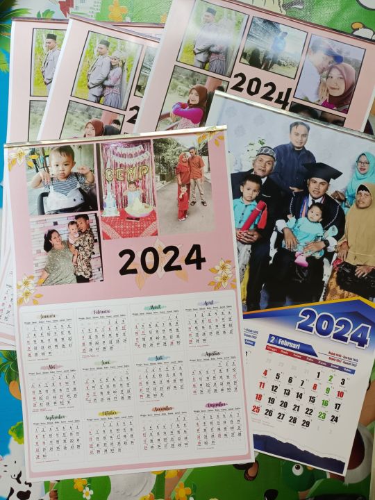 KALENDER CUSTOM KALENDER 2024 FOTO SENDIRI KALENDER DINDING | Lazada ...