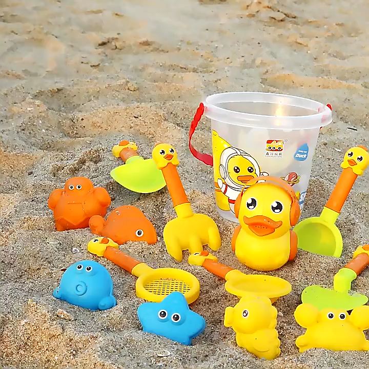 🐥Malaysia Stock🐥14PCS Beach Toy Set Children Beach Sand and Water Play ...