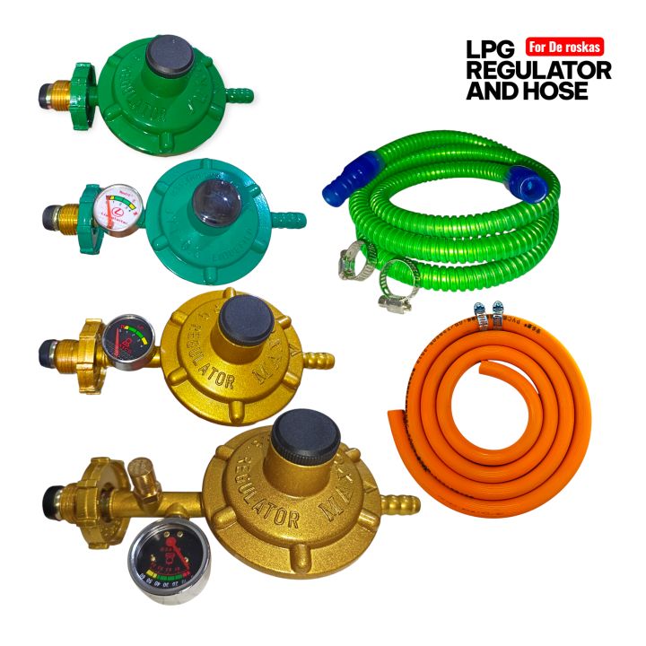Maxco Lpg regulator with gauge and Safety Breaker push button Heavy ...