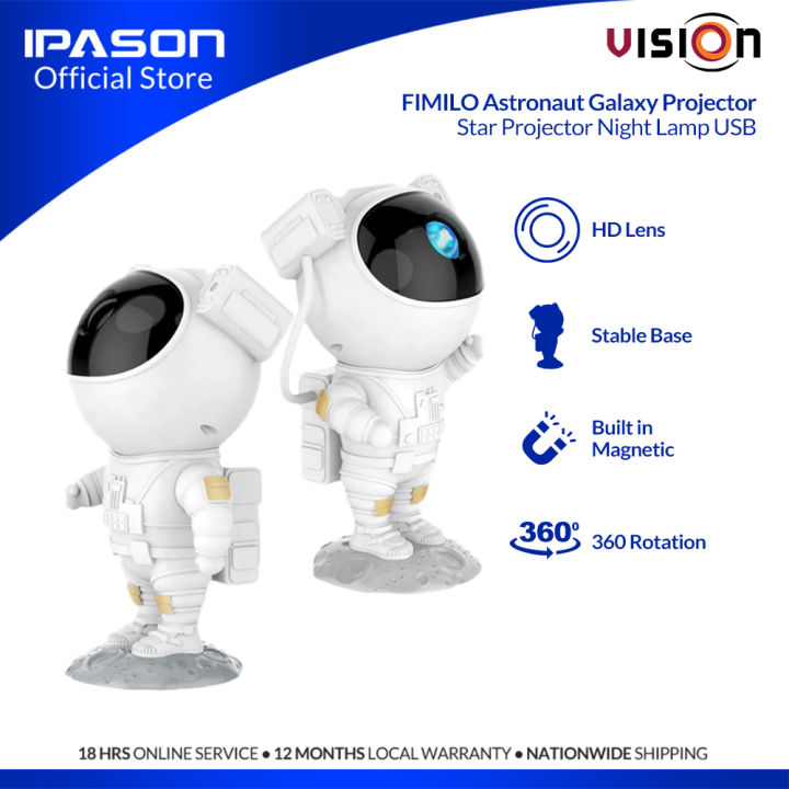 VISION Astronaut Galaxy Projector Star Projector Night Lamp USB Starry ...