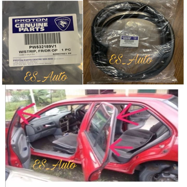 *ORIGINAL PROTON WIRA DOOR RUBBER/ GETAH PINTU FRONT/ DEPAN & REAR ...