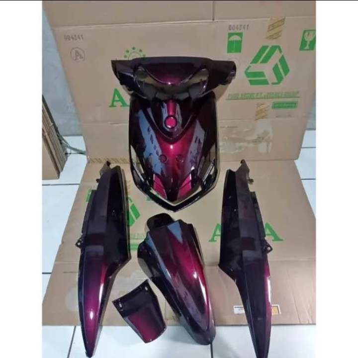 COVER FULL BODY HALUS YAMAHA MIO SMILE MOONLIGHT RED | Lazada Indonesia