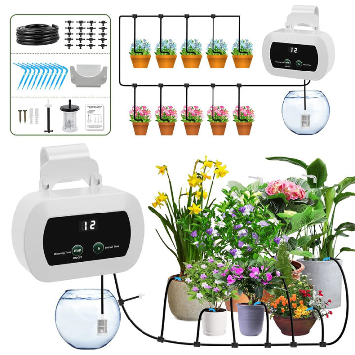 Potted Plant Drip Irrigation Kit,DIY Solar Irrigation,Garden Balcony ...