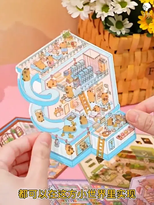 MAINAN ANAK DIY +CAPITAN STICKER 3D MINIATUR SPACE KARAKTER CAPYBARA ...